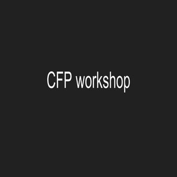 CFP workshop | PPT