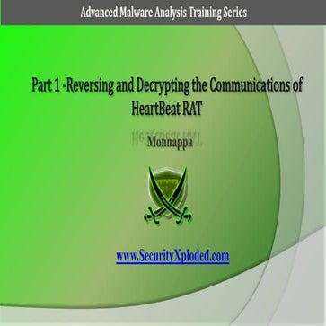 Reversing and decrypting the communications of HeartBeat Rat - Part1 | PPT