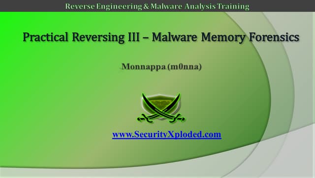 Reversing & malware analysis training part 8 malware memory forensics | PPT Reversing & malware analysis training part 8 malware memory forensics | PPT