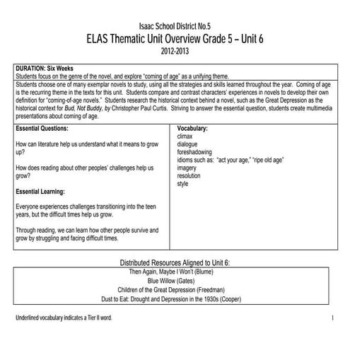 Rev Grade 5 Unit 6 | PPT