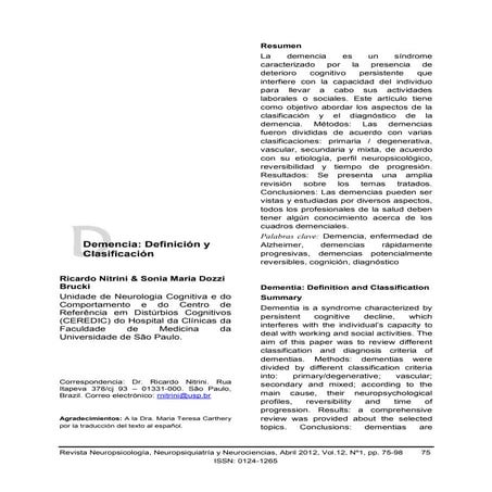 Reviciones.neuropsicologia | PDF