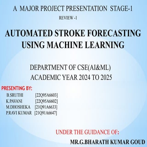 Brain stroke Prediction system using machine learning | PPTX