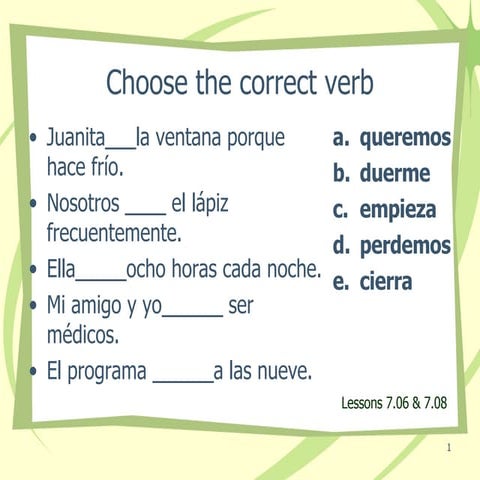 Spanish 1 Collaboration Assignment | PPTX