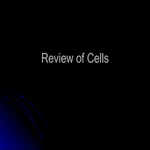Review Of Cells | PPT