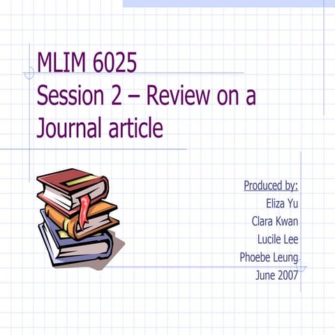 Review on a Journal article | PPT