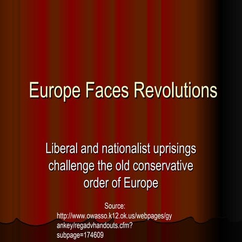 Europe Faces Revolutions | PPT