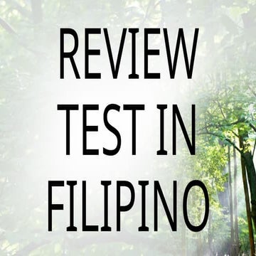 review test in filipino grade 4 quarter 1 | PPTX