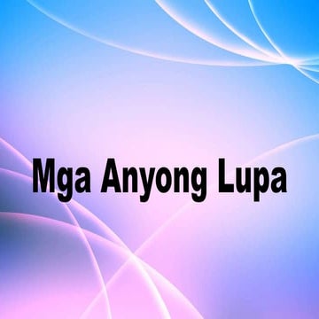 Anyong Lupa Grade 1 | PPTX