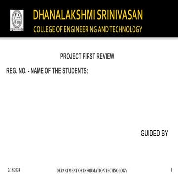 REVIEW 1 - PROJECT PPT TEMPLATE (4) (3).pptx | Artificial Intelligence ...