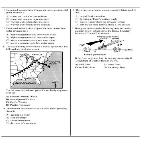 Review 11_air_mass__fronts_sc | PDF | Weather | Science