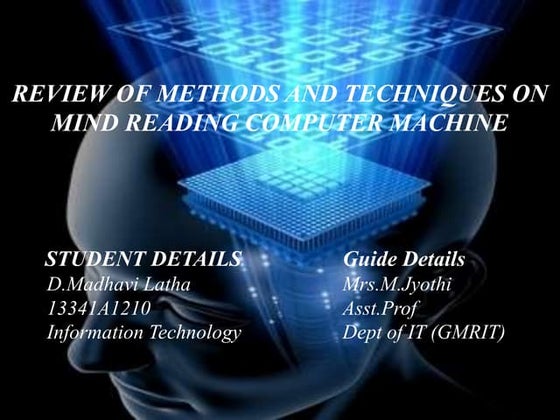 Mind reading computer ppt | PPTX | Artificial Intelligence | Technology & Computing