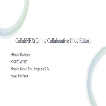 CollabNEX(Online Collaborative Code Editor) | PPTX