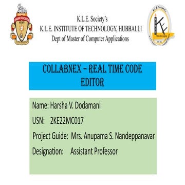 CollabNEX(Online Collaborative Code Editor) | PPTX