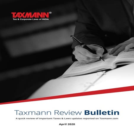 Taxmann Review Bulletin April 2020 | PDF