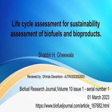 Review artikel 1 - Life Cycle Assessment (LCA) - Dhimas Dewantoro ...