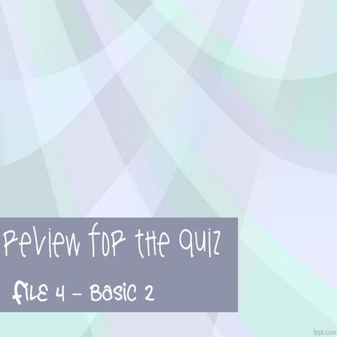 Review b2 f4 | PPT