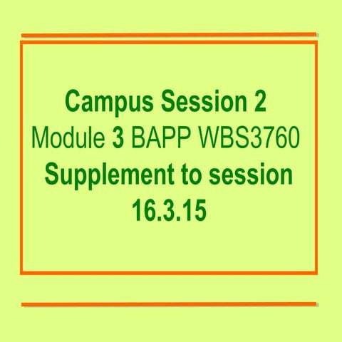 Review for Session 2 Module 3 16.3.15