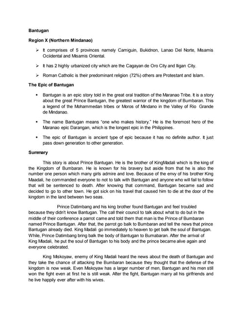 Story of the good prince bantugan | PDF