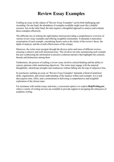 Commentary Essay Examples | PDF