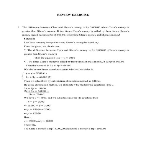 Review exercise | PDF