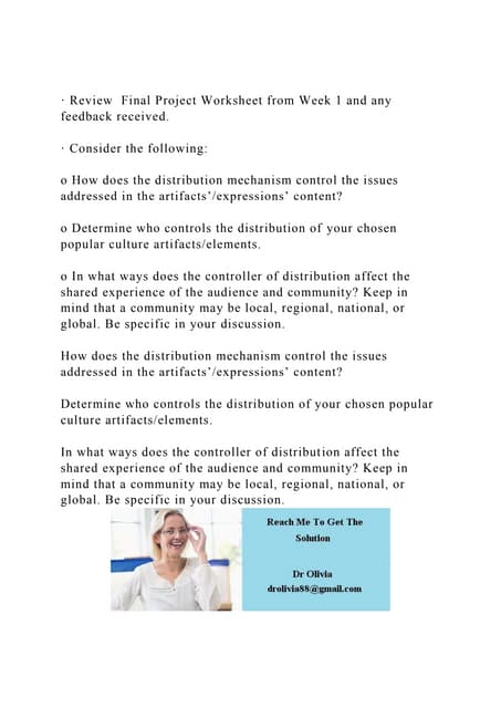 Assignment 2 Final Project Milestone 3 Access and CommunityLast .docx ...