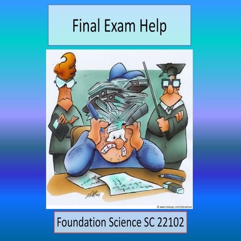 Final Exam Help | PPT