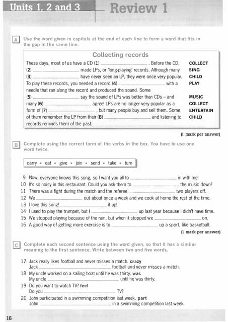 Grammar two sb example | PDF