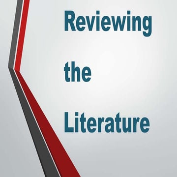 Reviewing the Literature.pptx