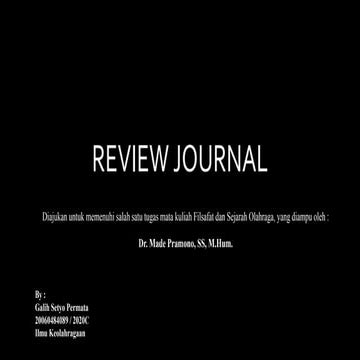 Review journal | PPT