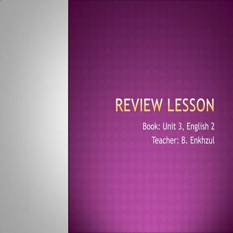 Review lesson | PPT