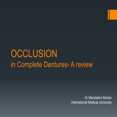 Balanced occlusion | PPT