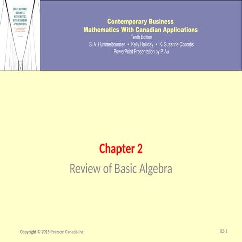 Review of Basic Algebra for an introduction | PPT