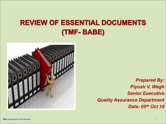 Essential Documents For the Conduct of Clinical Trial | PPTX