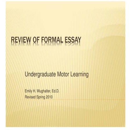Review Of Formal Essay | PPT