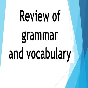 Review of grammar | PPTX