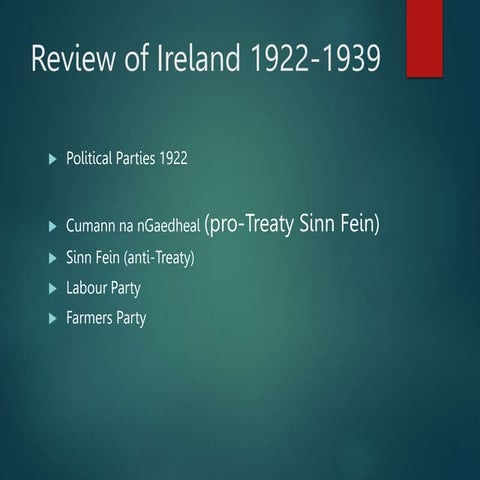 reviewofireland1922-1939--ppt powerpoint | PPT