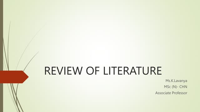 Chapter 2:review of related literature and studies | PPTX