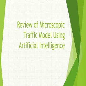 Review Of Microscopic Traffic Model Using Artificial Intelligence