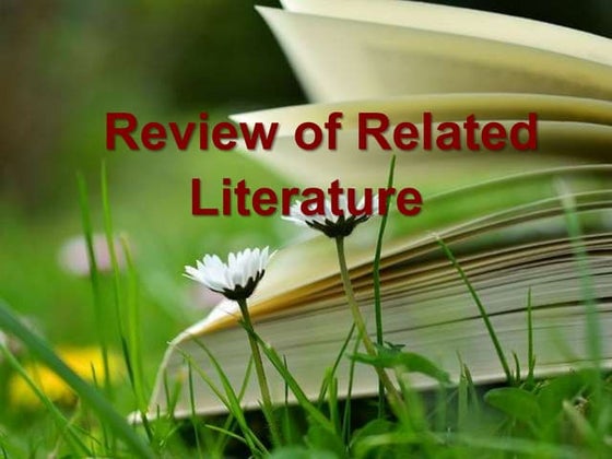 Purposes of the related literature and studies | PPT