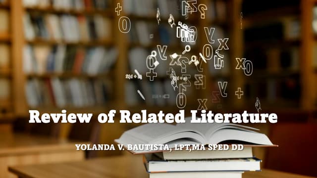 Review of related literature presentation | PPTX