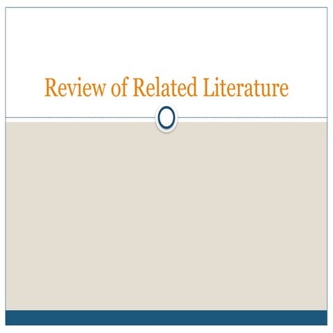 Related Literature and Related Studies | PPTX