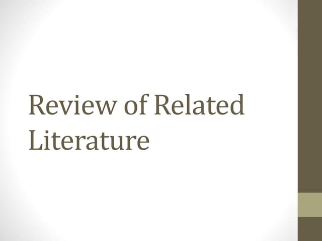 Chapter 2:review of related literature and studies | PPTX