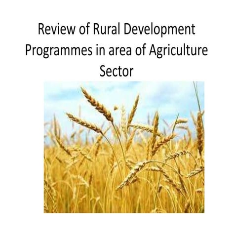 Review of rural development programmes in area of | PPT