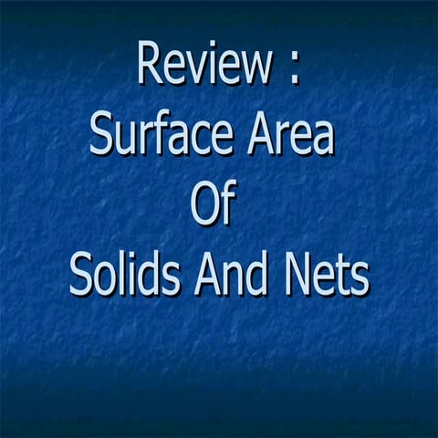 Review Of Surface Area | PPT