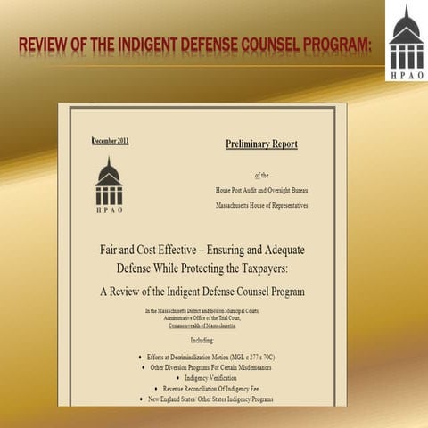 Review of the indigent defense counsel program | PPT