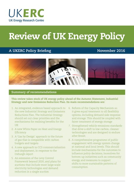 Uk energy strategy going forward towards 2050 | PDF