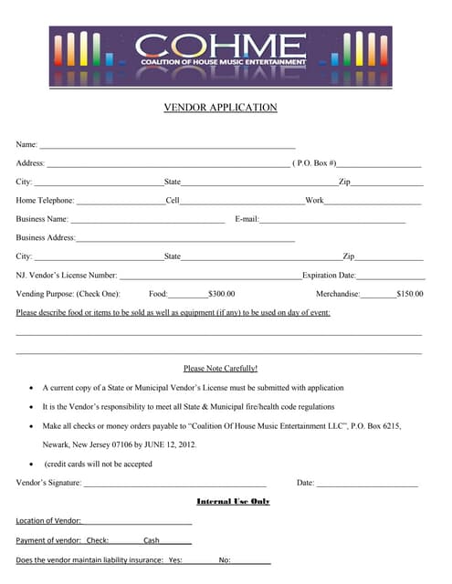 2014 booth application | PDF