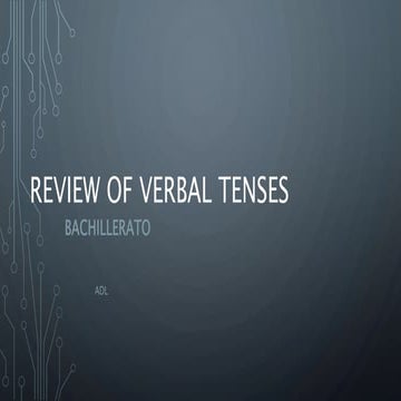 Review of verbal tenses | PPT