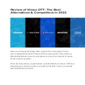 Review of vimeo ott | PDF