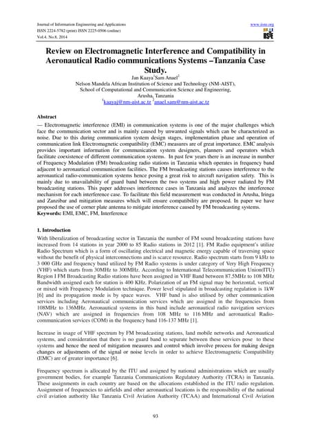 Electromagnetic Interference and Compatibility - Aircraft issues | PDF